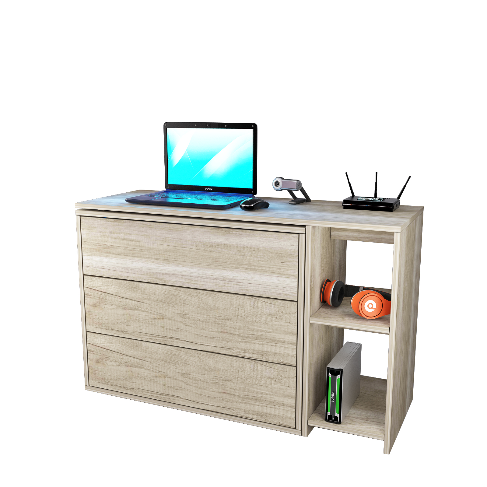 MESA RACK GIRATORIA PARA TV CON CAJONES 5012 CORSA – El mundo del mueble