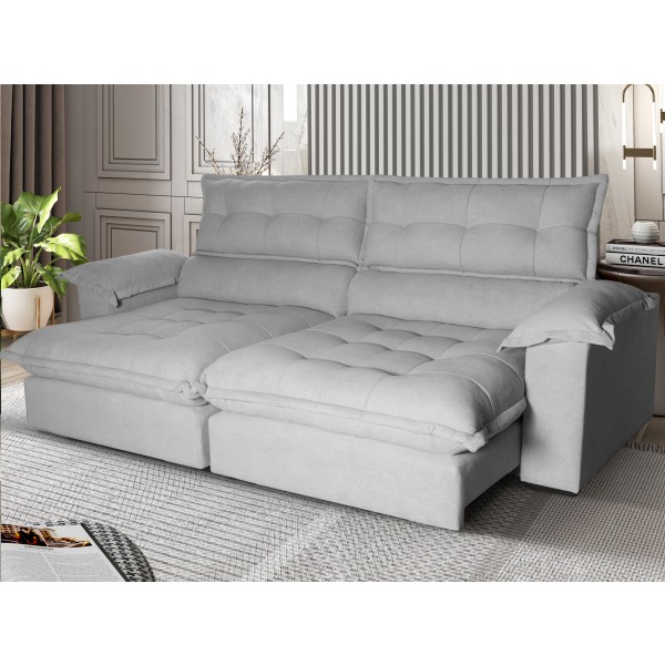 SILLÓN RECLINABLE/RETRÁCTIL MONACO 2.70 BOUCLÉ GRAFITO – El mundo del mueble