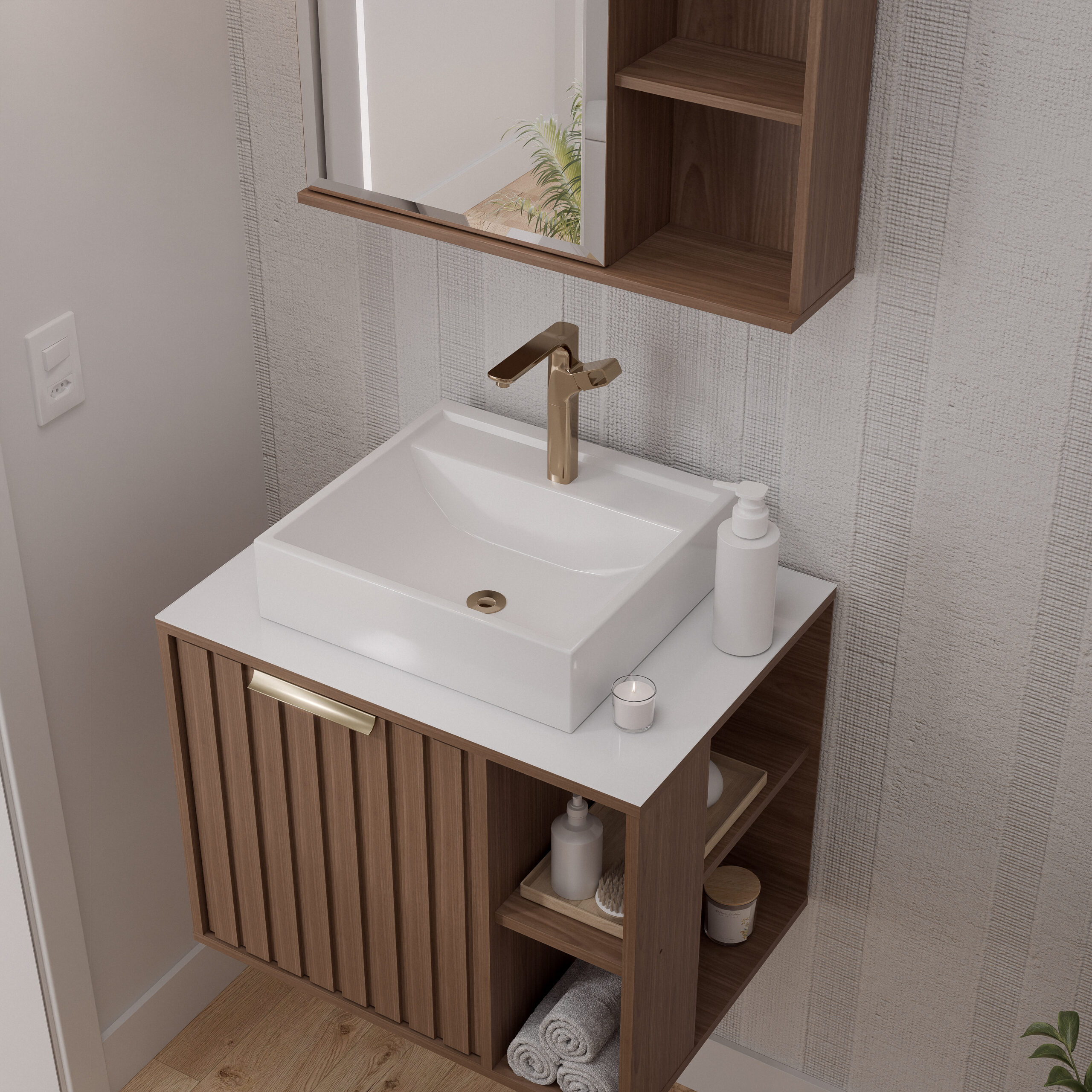 VANITORY CON BACHA CARAIVA 60 CM – El mundo del mueble